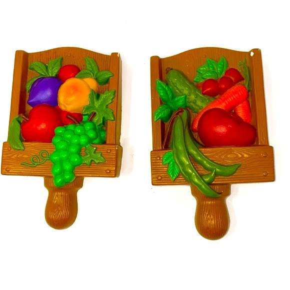 Vintage | Accents | Vintage Retro Mid Century Modern Pair Fruits ...